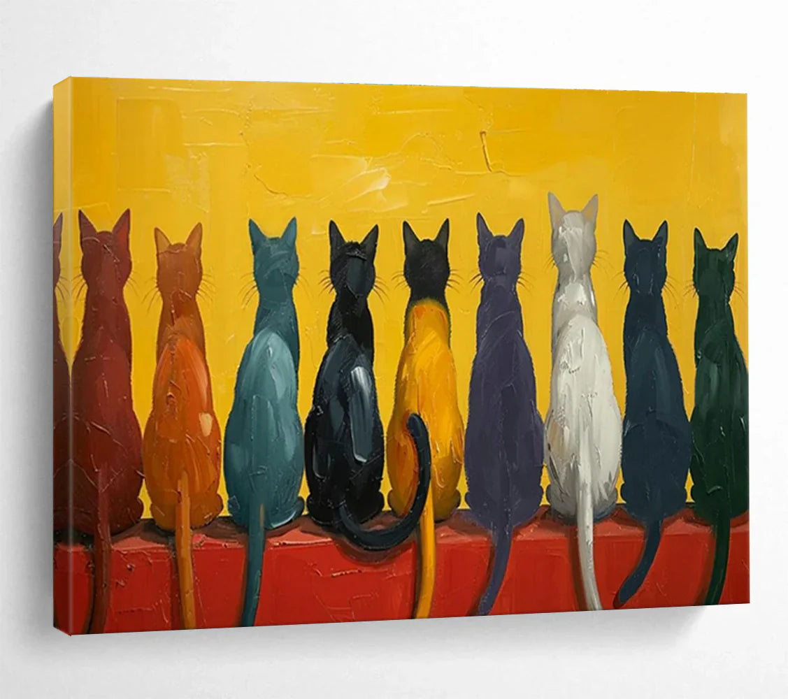 The Colorful Continuum - A Modern Look at Feline Forms – PaintVast